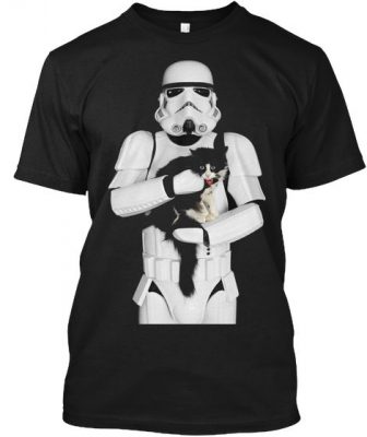Trooper Cuddling Cat T-Shirt – bigboze.com