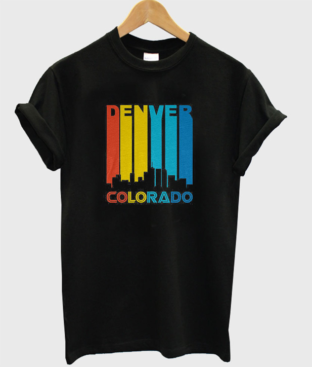 Denver Colorado Skyline Vintage T-Shirt – bigboze.com