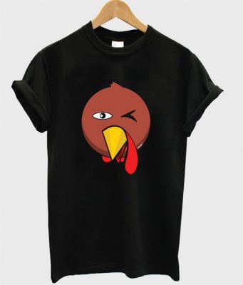 Turkey Wink Eyes Asian Emoji T-Shirt – bigboze.com