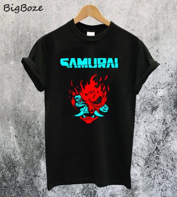 Cyberpunk 2077 Samurai Logo T-Shirt – bigboze.com