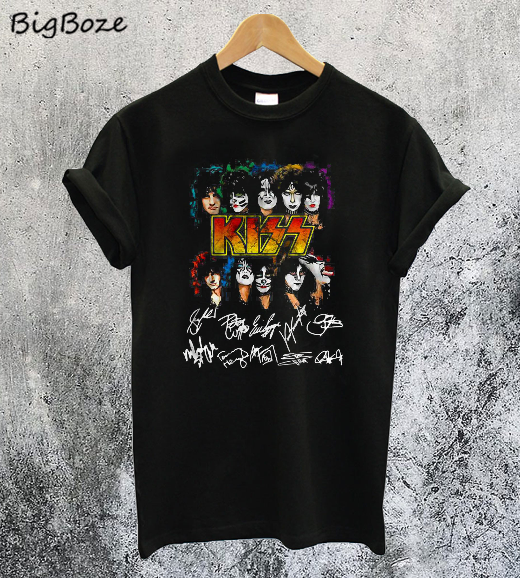Kiss Band Signatures T-Shirt – bigboze.com